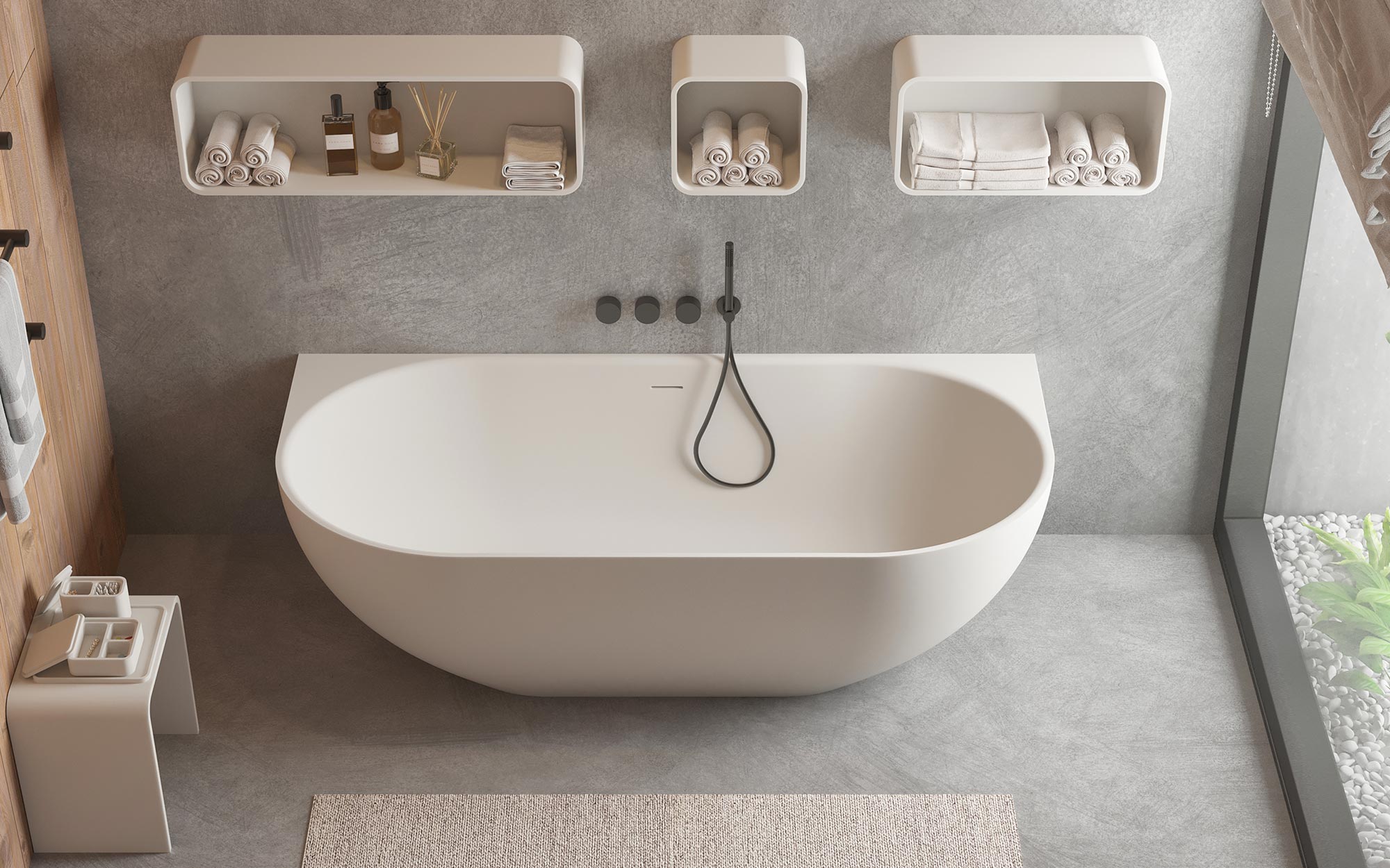 Back-to-wall Baths – Stonebaths