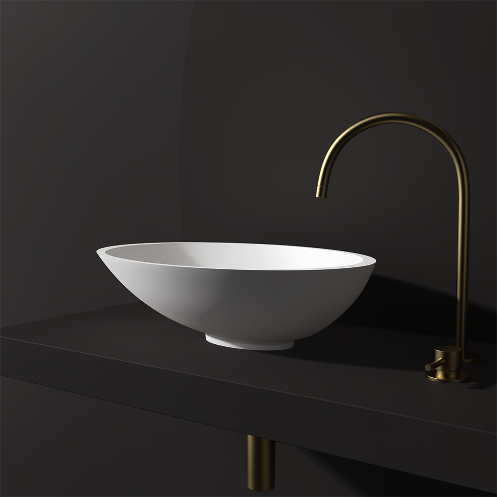 Large Thick Edge Basin - 520mm - CSB13 Various Colours – Stonebaths