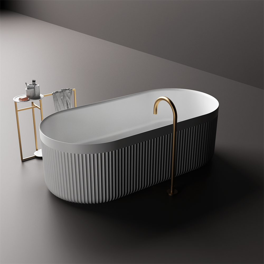 Venus Freestanding Fluted Bath - 1700mm - ST86 – Stonebaths