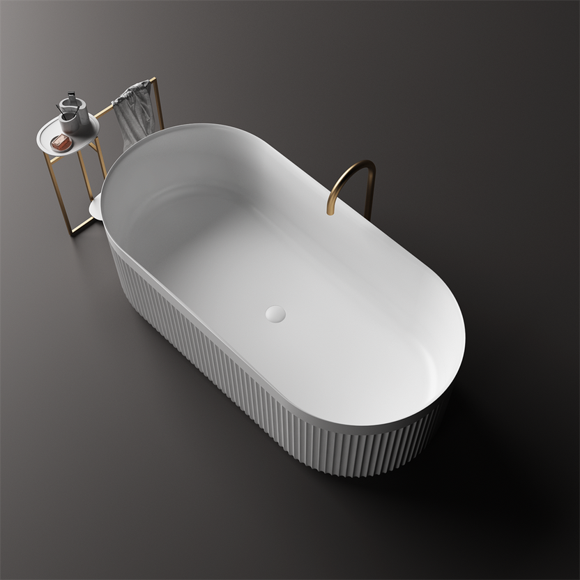 Venus Freestanding Fluted Bath - 1700mm - ST86 – Stonebaths