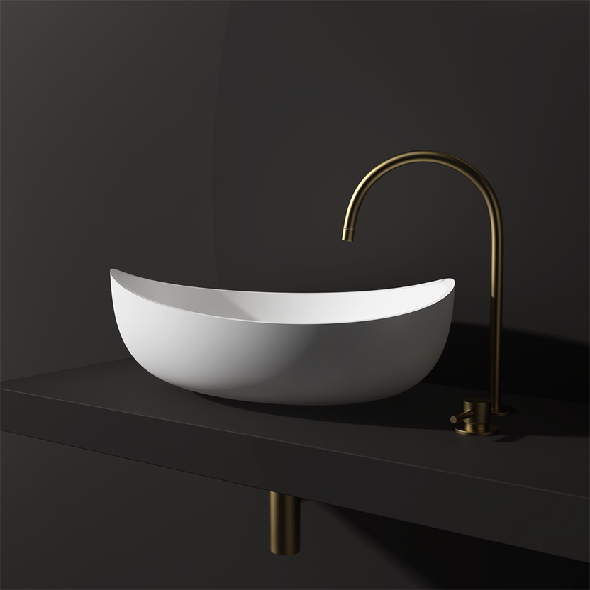Slimline Curved Feature Basin - 600mm - STB85 T - Various Colours ...