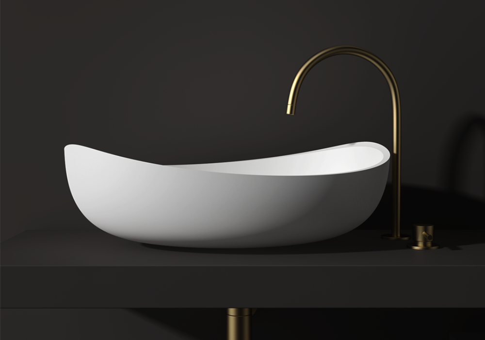 Slimline Curved Feature Basin - 600mm - STB85 T - Various Colours ...