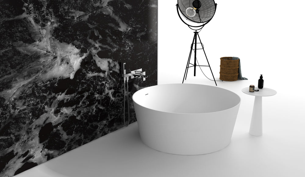 Gia Large Round Slimline Tub - 1400mm - G65147 – Stonebaths