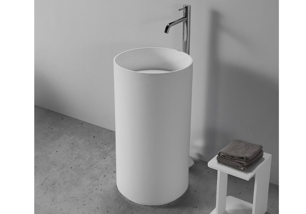 Free Standing Basins Bathroom KubeBath 30" Freestanding Single Modern