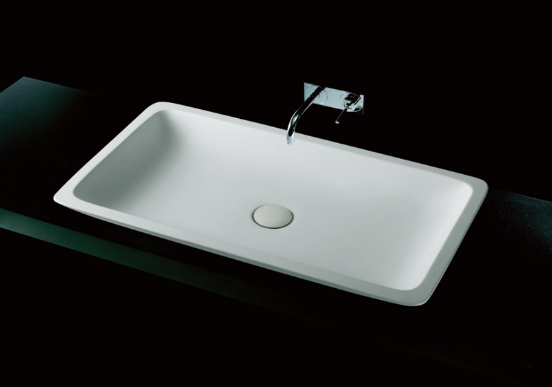 Rectangular Benchtop Basin w/ Curved Edges - 800mm - CSB03