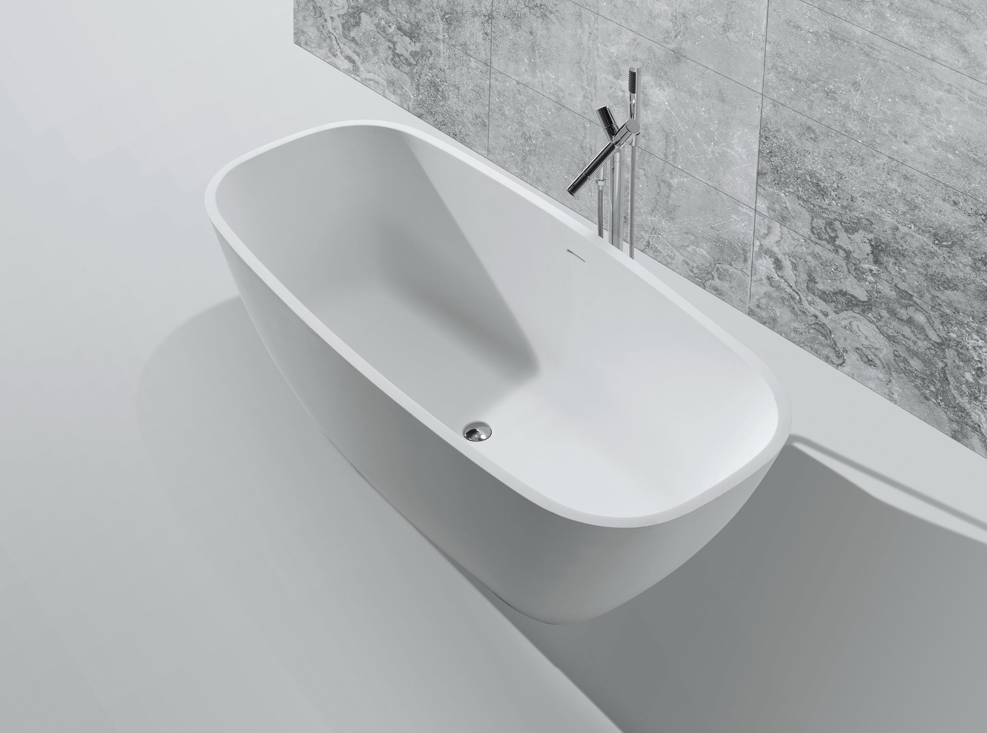 B037 1720mm, 1800mm natural stone bathtub – Stonebaths