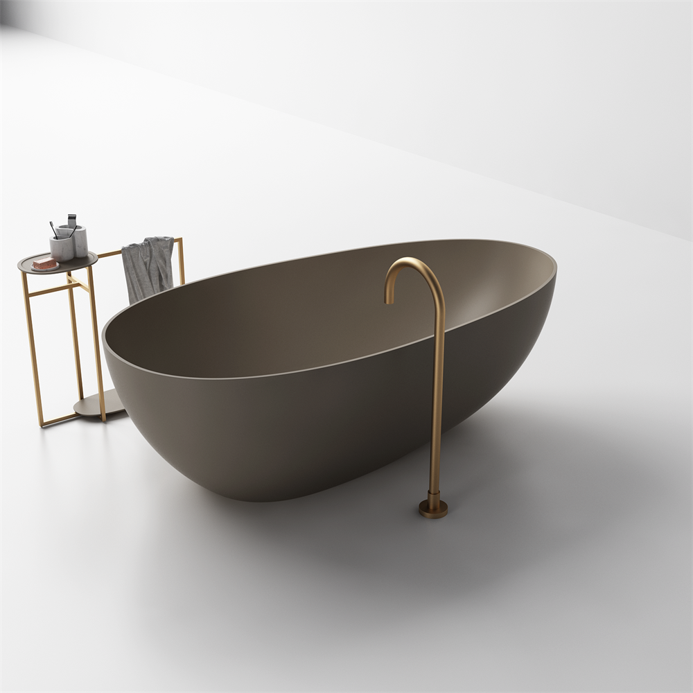 Slimline Jolanda Small Egg Shape Bath - 1500 - ST03 1500 T – Stonebaths