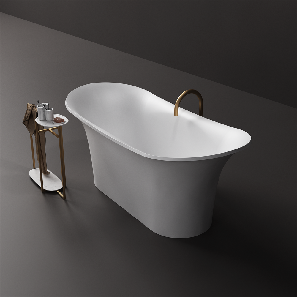 Elle Tulip Shape Slimline Stone Bath - 1700mm - ST21 T 1700 – Stonebaths