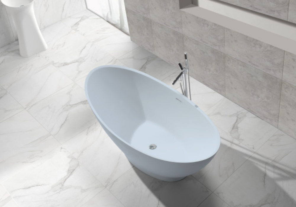 Oversized Sky Blue Stone Bath - 1865mm - B051 – Stonebaths