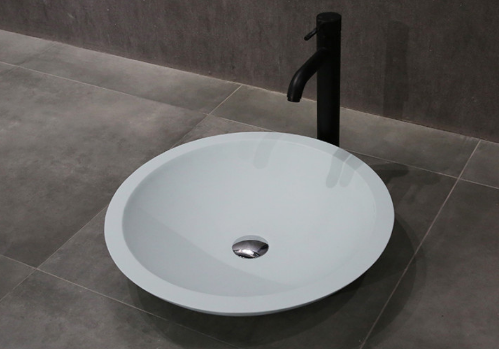 Sky Blue Benchtop Stone Basin - 500mm - B1300 – Stonebaths