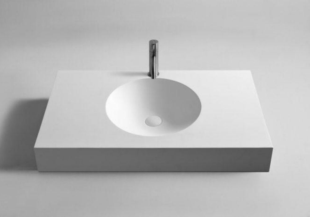 WM04-900 Solid surface Stone Basin 900mm – Stonebaths